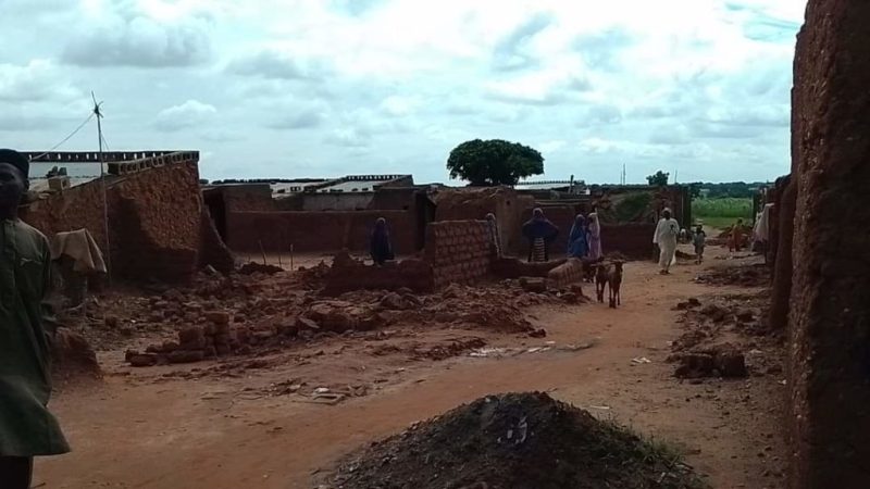 Floods destroy houses in Natsinta, Jibia Local Government Area ...